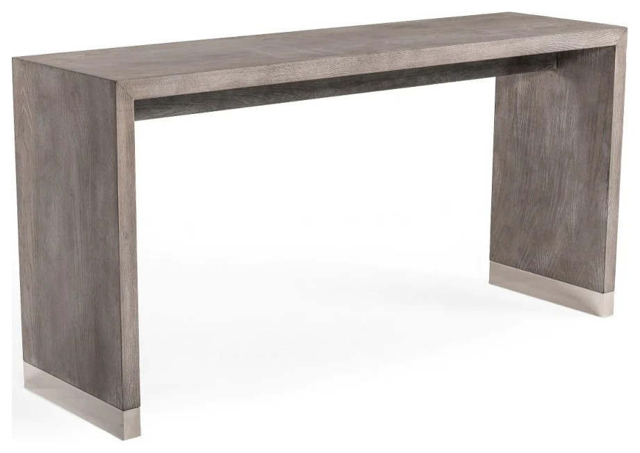 Lissa Modern Gray Elm Bar Table - Contemporary - Indoor Pub And Bistro ...