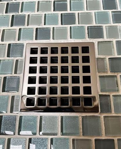 Square Shower Drain Grate - Made to fit Ebbe - Geo. No. 7 - Modern ...