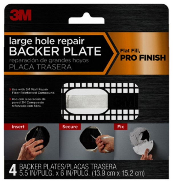 3M RP6IN-4PK Hole Repair Backer Plates, Large - Traditional - Hardware ...