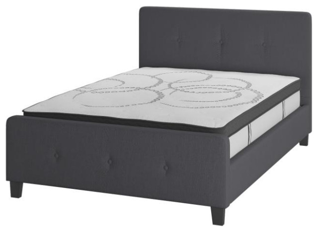 Full Platform Bed Set, Gray - Contemporary - Platform Beds - by Pot ...