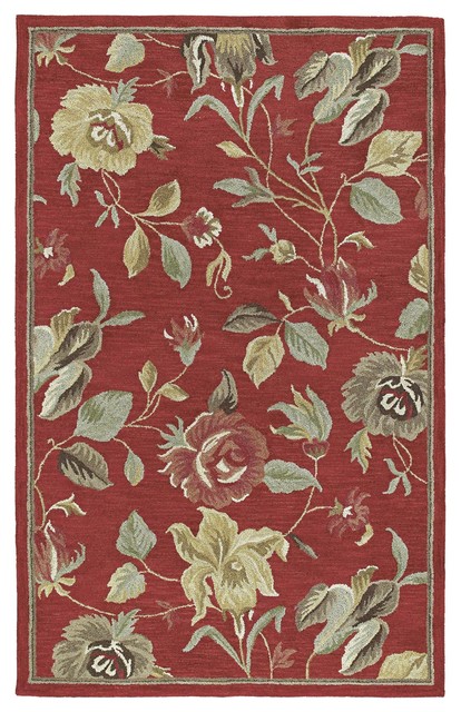 Kaleen Khazana Collection Rug, Red, 8'x11' - Traditional - Area Rugs ...