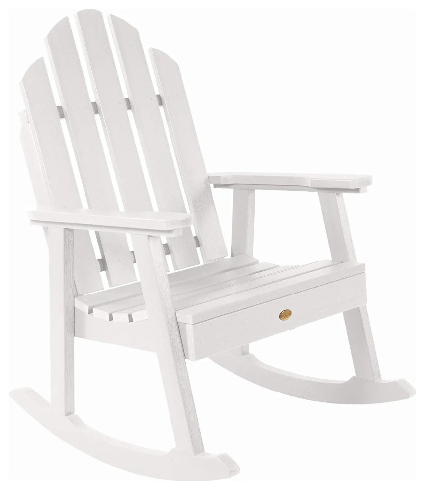 Patio Rocking Chair, Weatherproof Construction & Slatted Seat - Beach ...