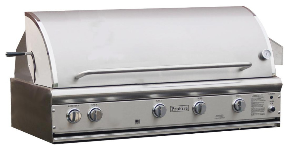Profire PFDLX SERIES 48-Inch Built-In Natural Gas Grill With Rotisserie ...