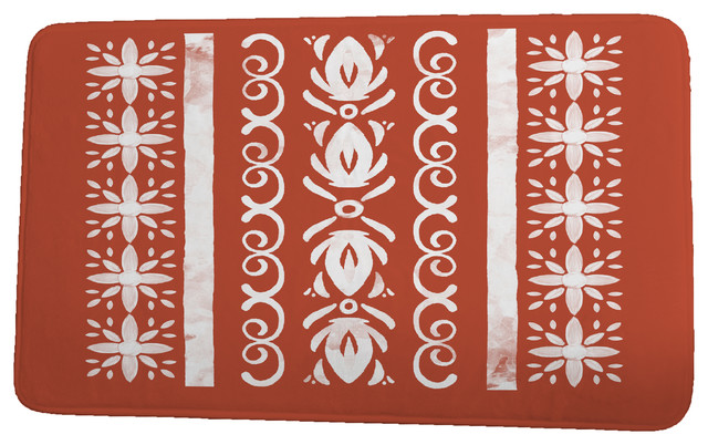 Cuban Flare Cuban Tile 2 Geometric Print Bath Mat, 21"x34 ...