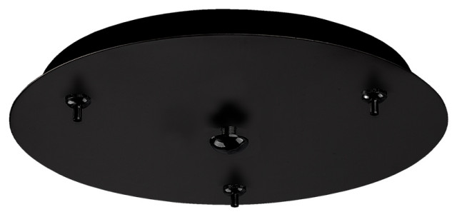 Multi-Port Canopy, Black, 11"Dx1"H, 11"Dx1"H - Modern - Lighting ...