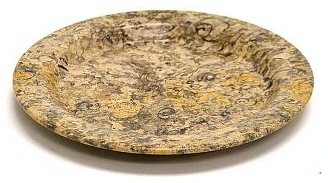 Fossil Stone 8" Charger Plate - Traditional - Charger Plates - by ...