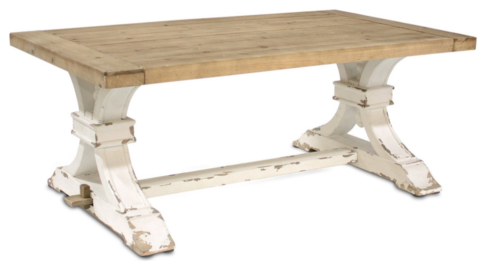 Rectangle Table 47"Lx27"Wx19"H Resin/Fiberglass/Wood - French Country ...