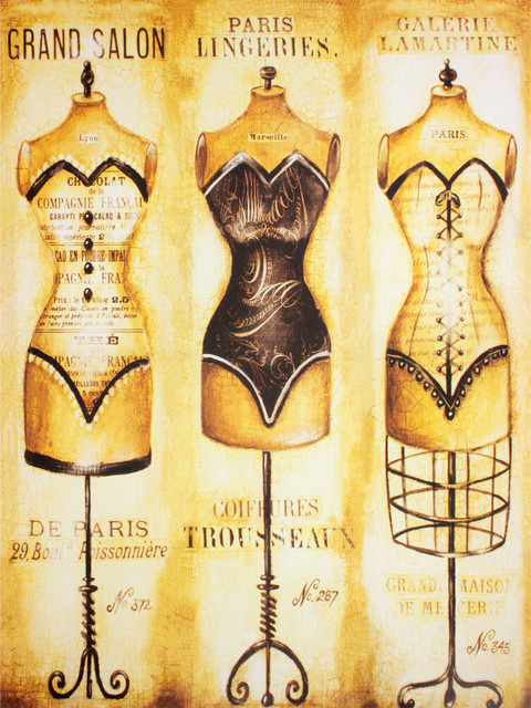 Haute Couture Dress Forms Wall Art - Contemporary - Prints And Posters ...