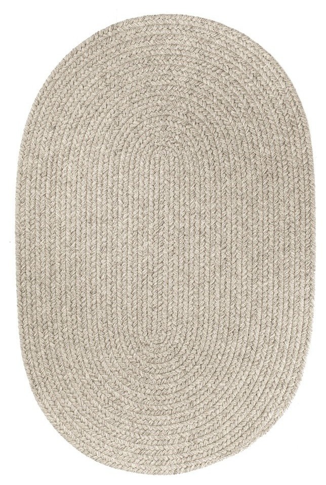 Rhody Rug Wool Solid Rug, Light Gray, 2'X3' Oval, 2'x8' Oval - Hall And ...