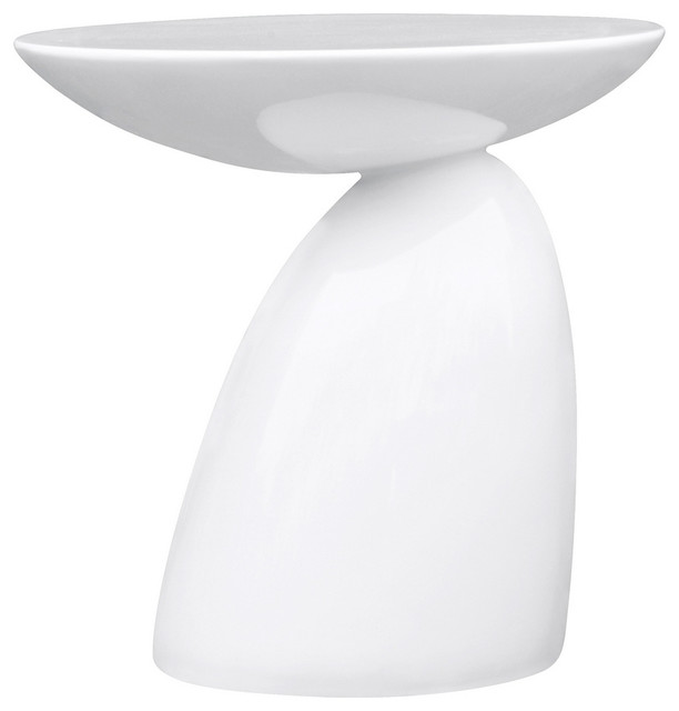Modern Classics Oval End Side Table, White - Contemporary - Side Tables ...
