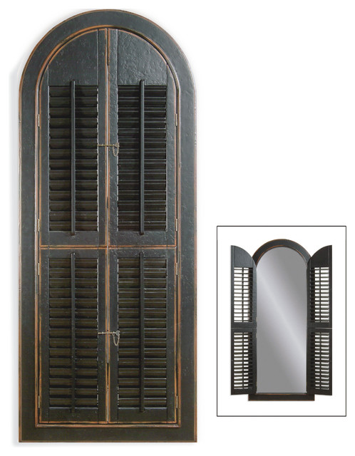 Arched Shutter Mirror - Traditional - Wall Mirrors - by BASSETT MIRROR CO.