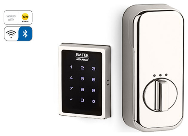 Emtek EMPowered Smart Touch Screen Keypad Deadbolt Polished Chrome ...