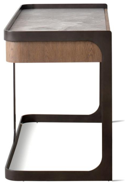 Element Gunmetal Wood Desk - Industrial - Desks And Hutches - by ...