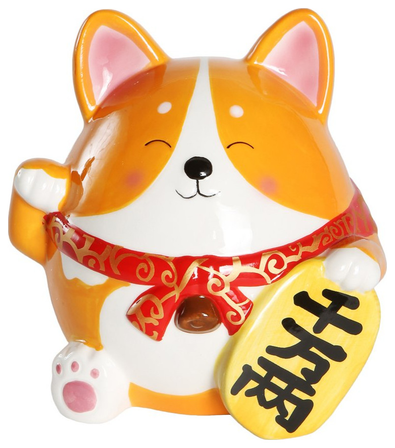 Fortune Corgi Coin Bank - Contemporary - Decorative Objects And ...