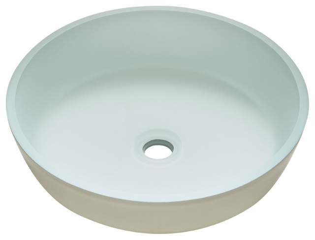 Circular Vessel Bathroom Sink without Faucet - Contemporary - Bathroom ...