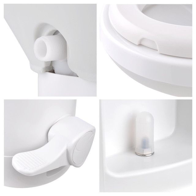 Yescom RV Toilet Camper Toilet Gravity Flush Travel Trailer Toilet 3 ...