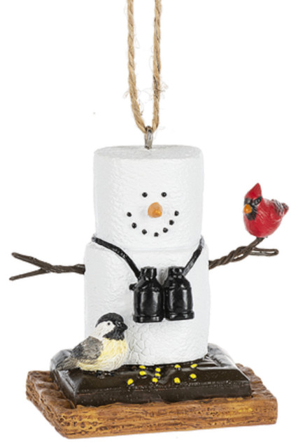 Smores Backyard Bird Watcher Christmas Holiday Ornament - Storage Bins ...