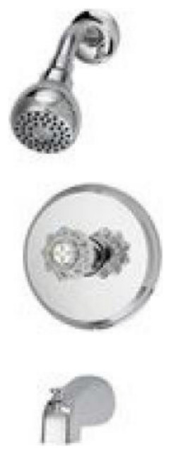 Boston Harbor GU-F1010509CP Single Handle Tub & Shower Faucet, Chrome ...