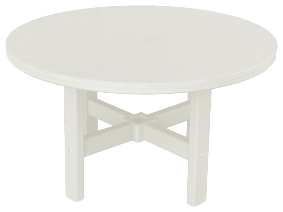Phat Tommy Round Outdoor Coffee Table - Poly Resin Conversation Table ...