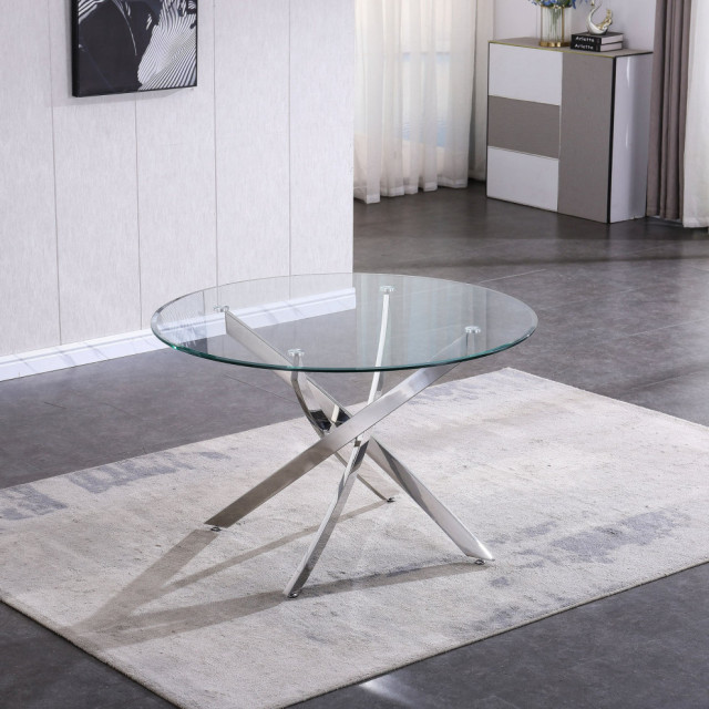 Bendina Round Dining Table Silver - Contemporary - Dining Tables - by ...