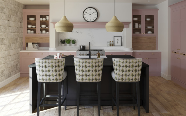 Pink Shaker Kitchen - Contemporary - Kitchen - Other - by Fiona Bateman ...