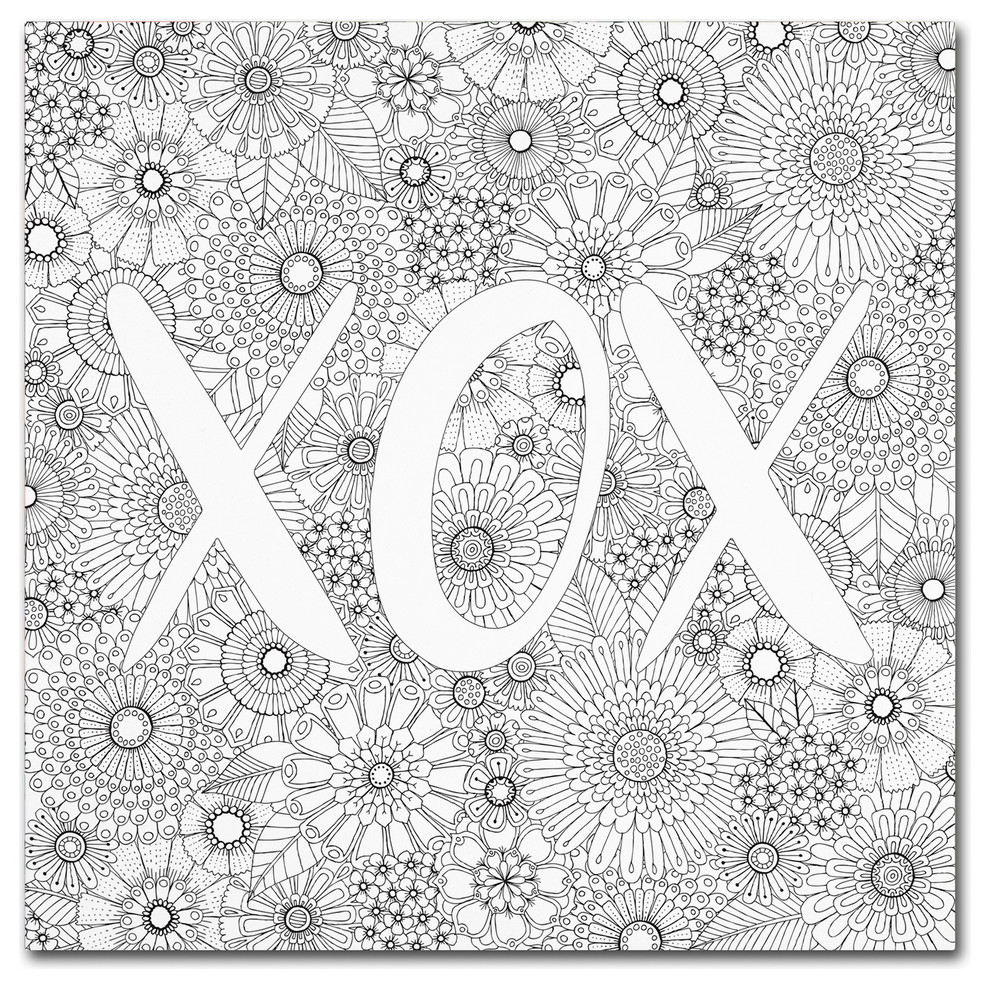 Hello Angel 'XOX' Canvas Art, 14"x14" - Contemporary - Prints And ...