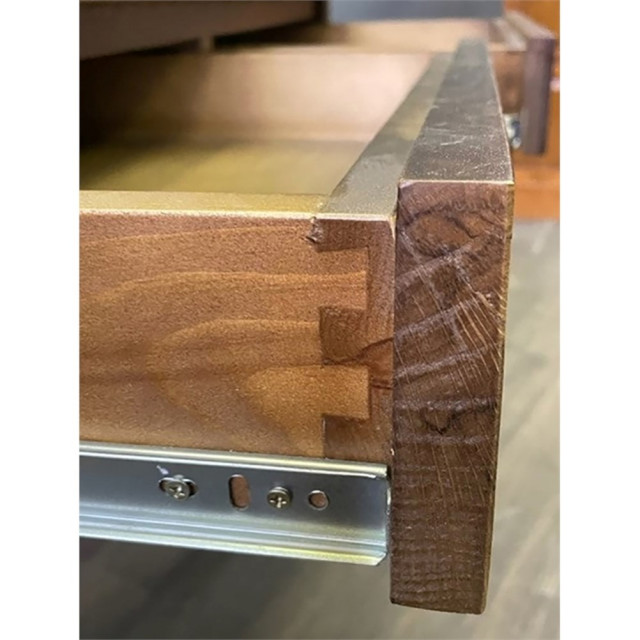 Crafters and Weavers Arts and Crafts Wood Library Table with Hutch in ...