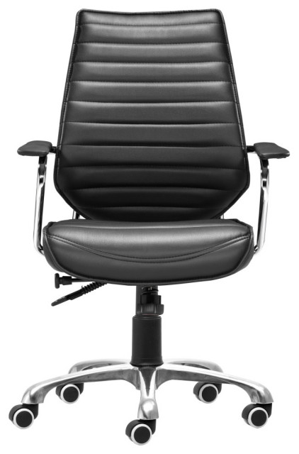 Newton Low Back Office Chair Black - Contemporary - Office Chairs - by ...