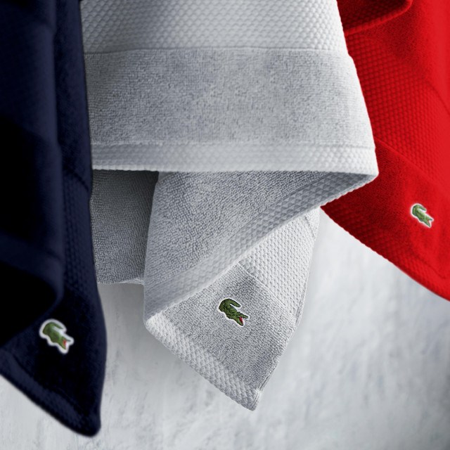 Lacoste Heritage Supima Cotton Solid Towel Collection, 54 x 30 - Modern ...