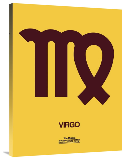"Virgo Zodiac Sign Brown" Fine Art Print, 30" x 40" - Modern - Prints ...