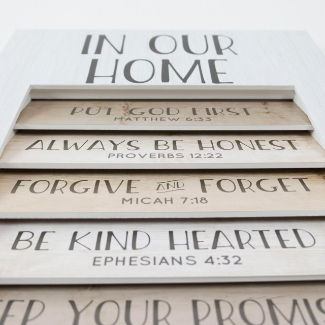 In Our Home Inspirational Shutter Window Plaque Farmhouse Wall Decor ...