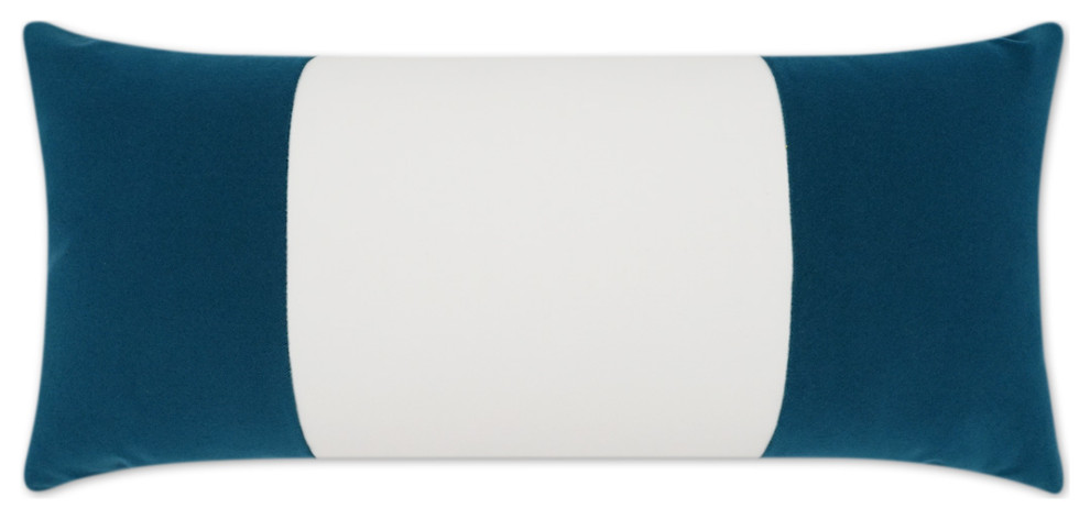 Outdoor Sundance Band Lumbar Pillow - Peacock, 12" x 24" - Beach Style ...