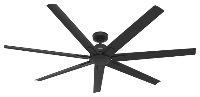 Matte Black 72"Ceiling Fan from the Downtown Collection, 72.000 ...