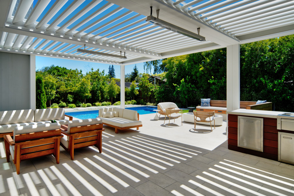 Louvered Four Roof Pergola, Extra Large Entertaining Room ...