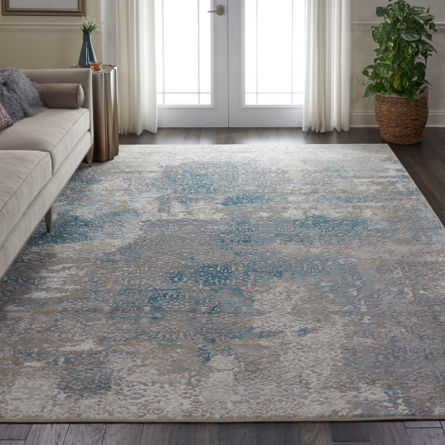 Nourison Home 9'3"x12'9" Karma Area Rug, 9'3"x12'9" - Contemporary ...