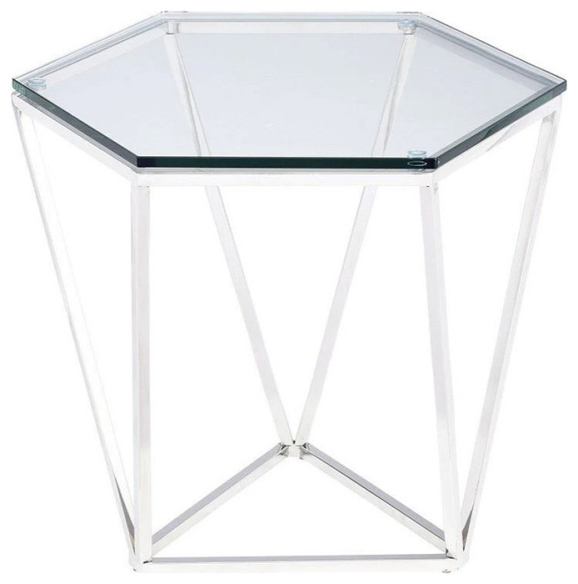 Faye Silver Side Table - Contemporary - Side Tables And End Tables - by ...