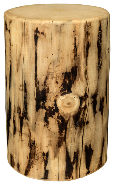 Montana Cowboy Stump, 18" Height, Exterior Finish - Rustic - Outdoor ...