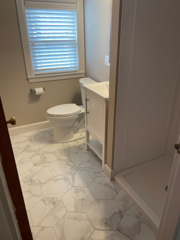 Small bathroom and kitchen in Watertown, MA - Modern - Kitchen - Boston ...