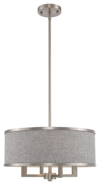 4 Light Pendant in New Traditional Style - 18 Inches wide by 18 Inches ...