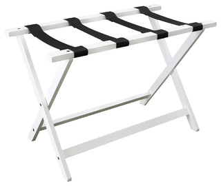 Heavy Duty 30" Extra Wide Luggage Rack, White - Contemporary - Closet ...
