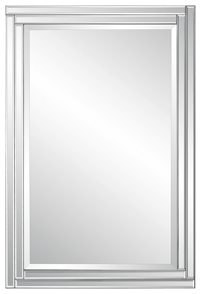 Mirror Is Finished With A 1.25" Bevel And A Black Polystyrene Frame ...