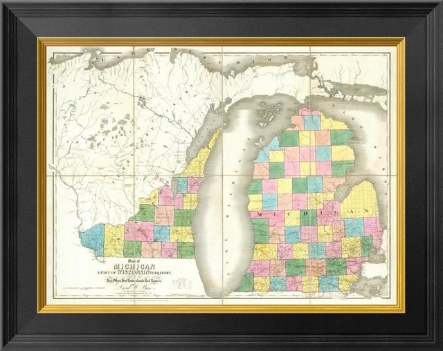 "Map of Michigan & Part of Wisconsin Territory, 1839" by David H. Burr ...