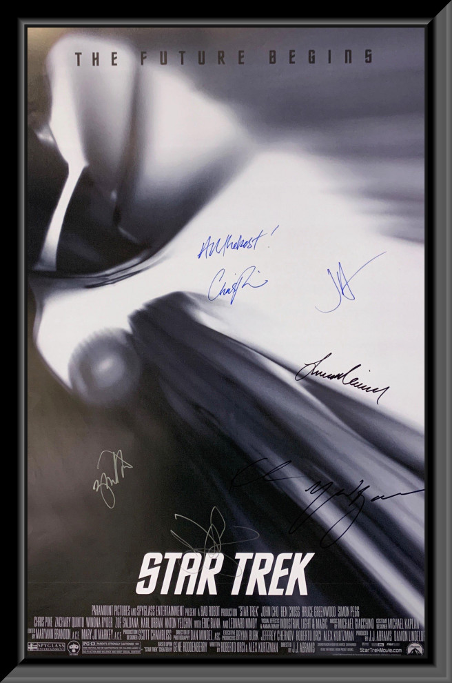 Star Trek cast signed movie poster, 27x40 inches - Contemporary - Prints And Posters - by Dream ...