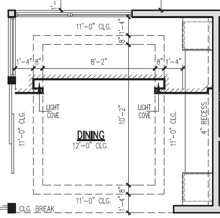 cove and reverse cove ceilings for modern design style