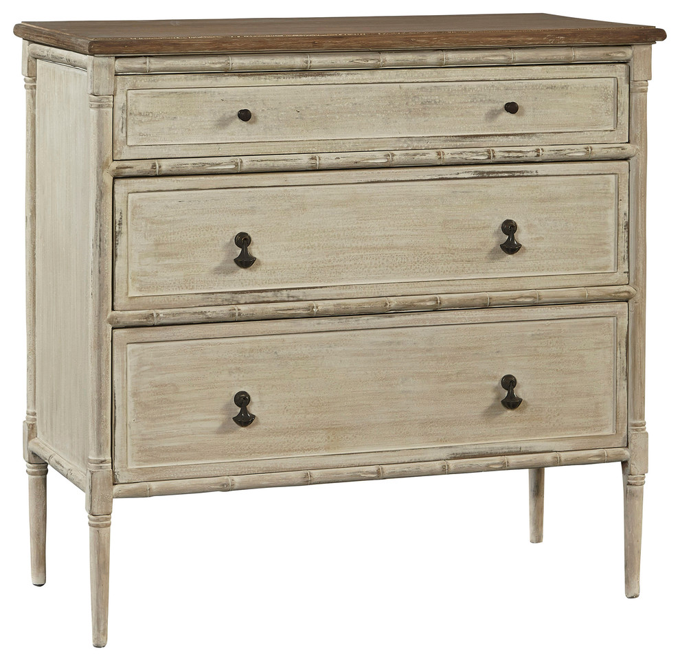 Calais 36" Distressed Mahogany Chest of Dresser Drawers - Asian ...