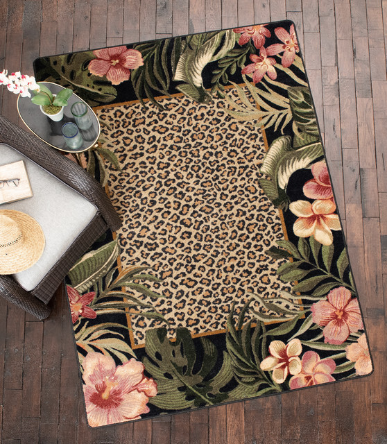 Island Fauna OKA Tropical Area Rug, 5'4"x7'8" - Tropical - Area Rugs ...