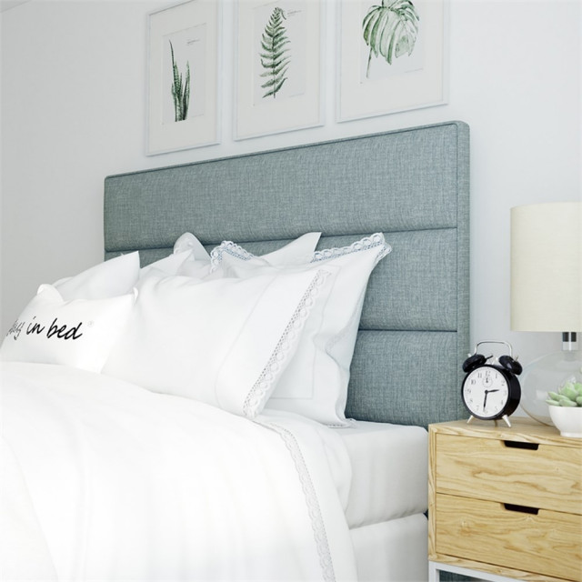 Pemberly Row Modern / Contemporary Queen Upholstered Headboard in Light ...