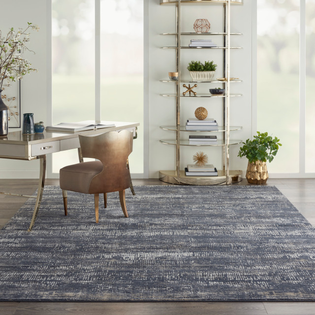 Michael Amini MA90 Uptown UPT03 Area Rug, Charcoal/Grey, 7'10" x 9'10 ...