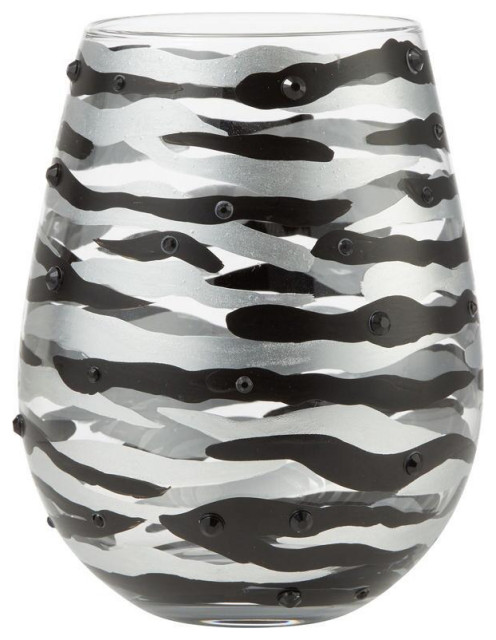"Sophisticated Safari" Stemless Wine Glass by Lolita - Contemporary ...