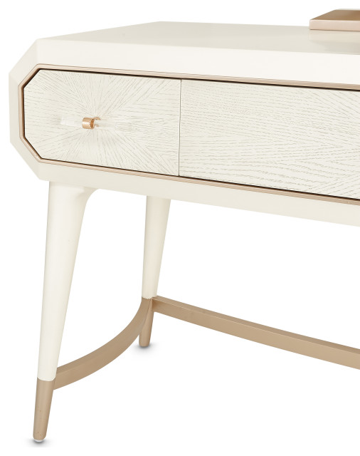 La Rachelle Vanity Set with Mirror & Chair - Medium Champagne ...